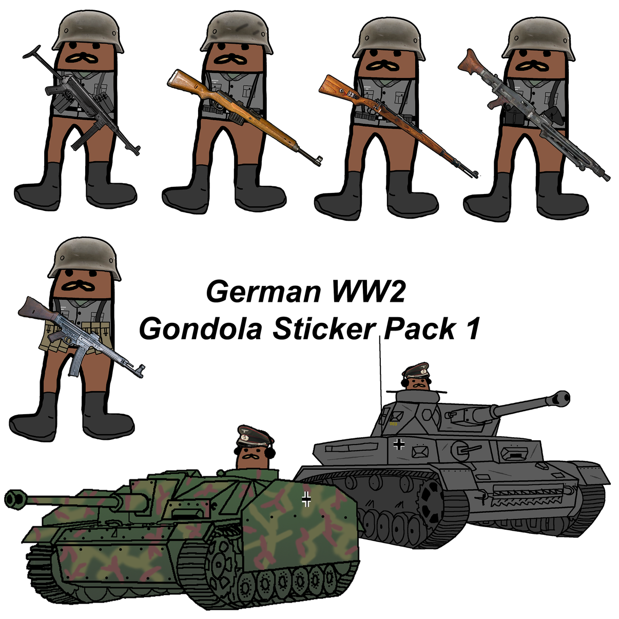 German WW2 Gondola Sticker Pack 1 – Cup Of Joe Supply